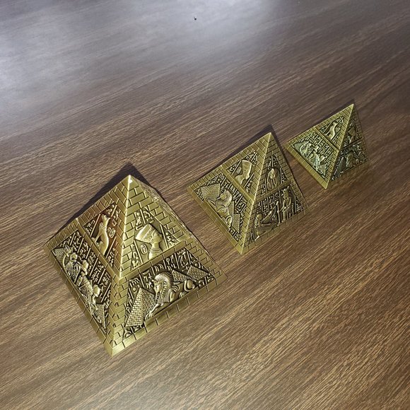 Accents | Metal Egyptian Pyramids Sculptures Set 3 Pcs | Poshmark